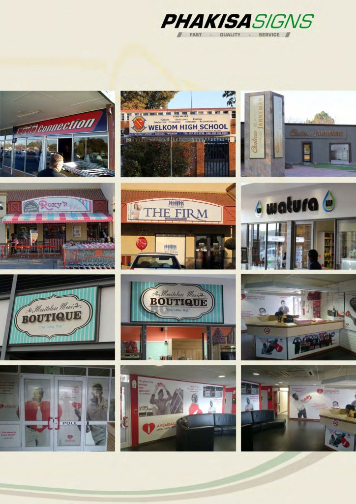 Catalogue – Phakisa Signs